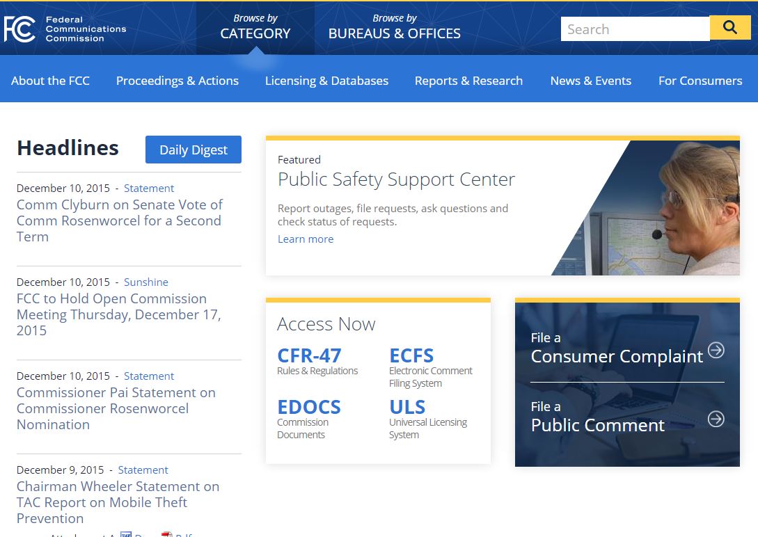 FCC Launches its New Website