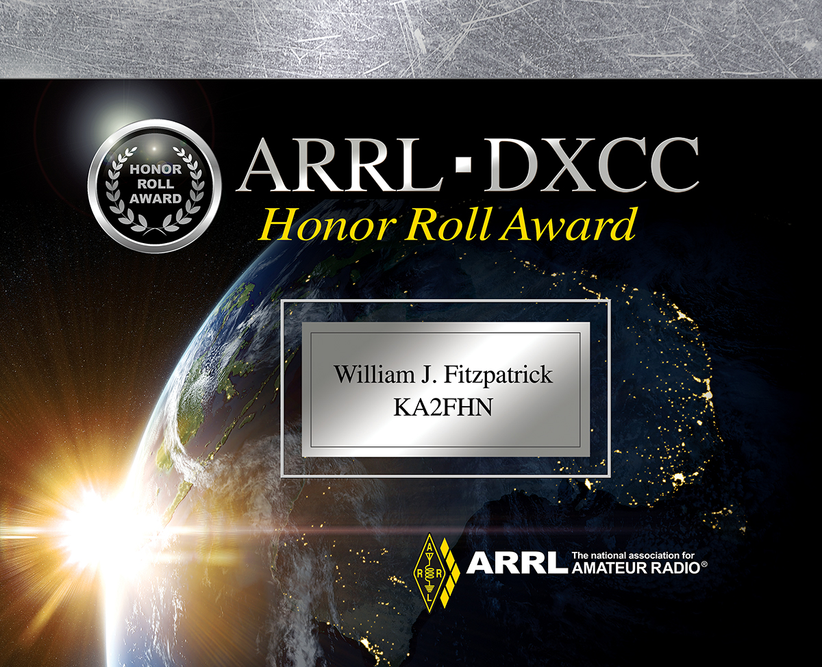 ARRL Radiosport Department Debuts New Honor Roll, Top of Honor Roll Plaques