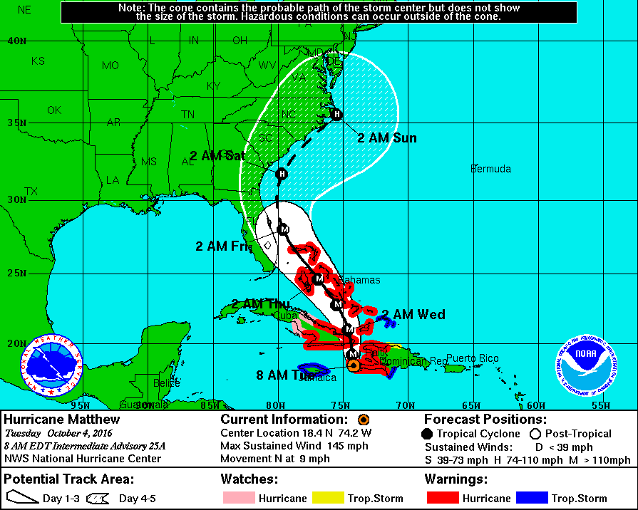 Hurricane Watch Net Ramps Up to “Catastrophic Response Mode” for Matthew