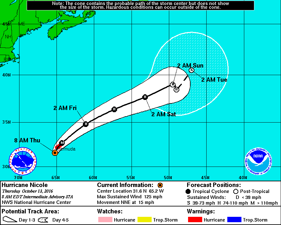 Hurricane Watch Net Active as Hurricane Nicole Passes Over Bermuda