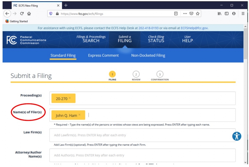 ARRL Guide to Filing Comments with FCC