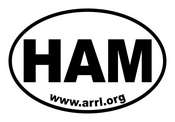 ARRL :: Pins, Patches & Stickers :: HAM Oval Sticker