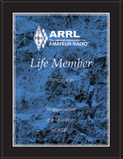 ARRL :: Pins, Patches & Stickers :: ARRL Life Membership Plaque
